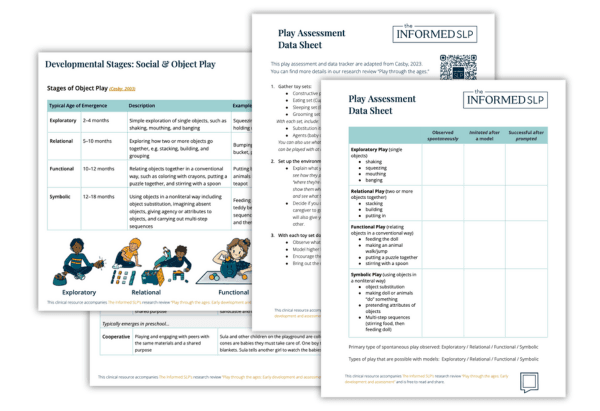 Play through the ages: Early development and assessment