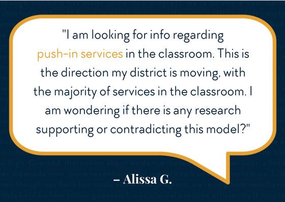 Push-in services—how to collaborate!