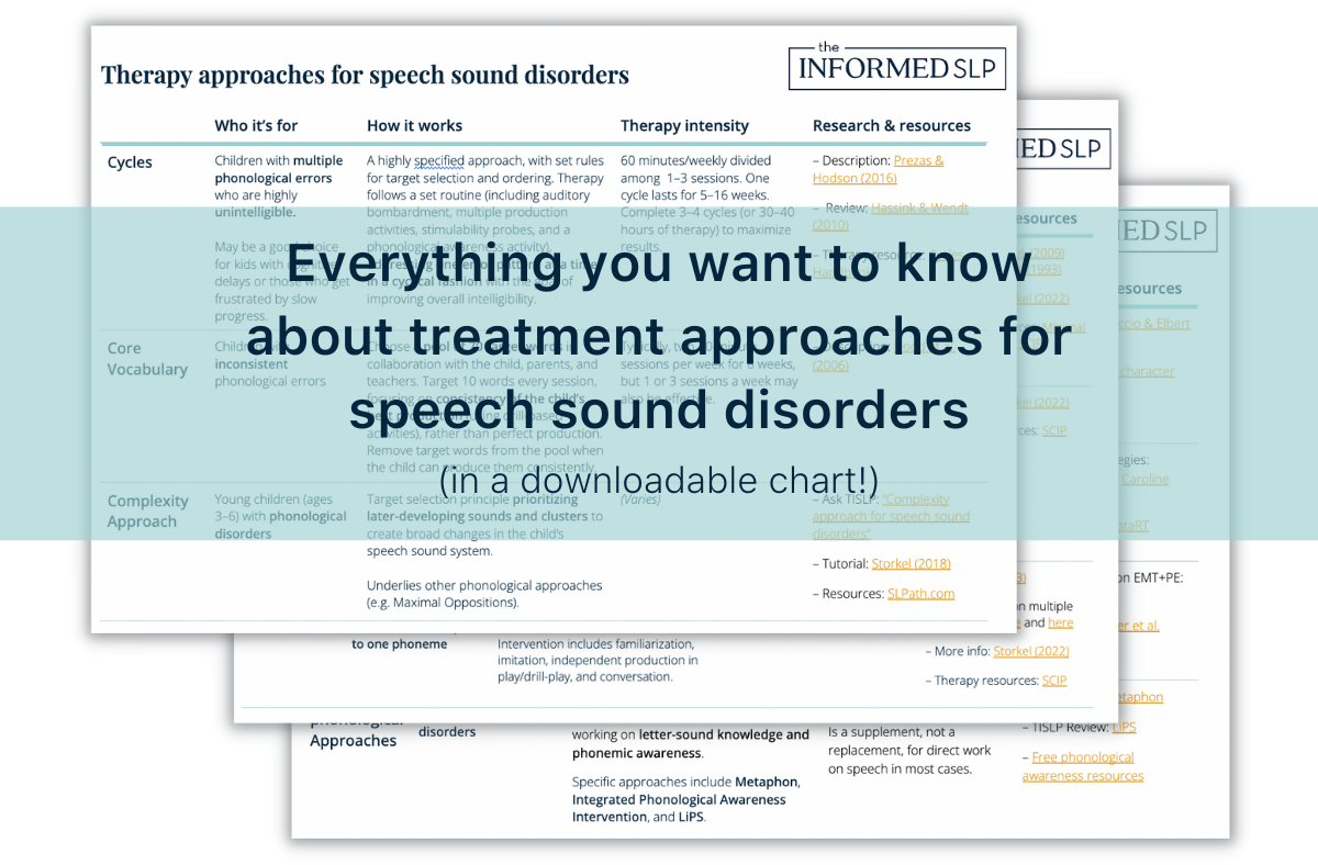 Everything You Want To Know About Treatment Approaches For Speech Sound Everything You Want To Know About Treatment Approaches For Speech Sound